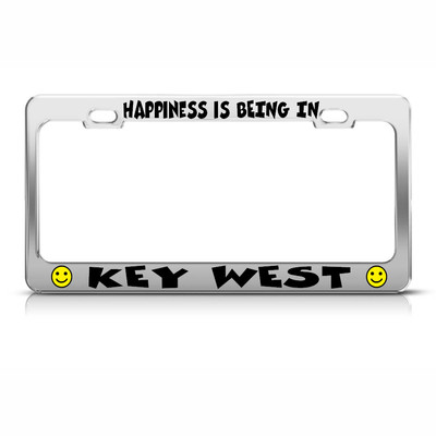 Metal License Plate Frame Happiness Is Being in Key West Car ...