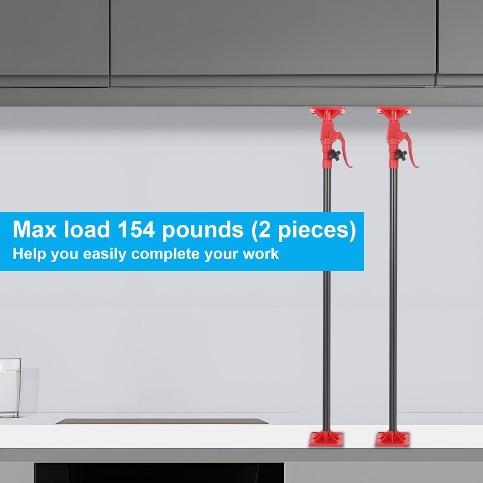 45"-114" Cabinet Jacks for Installing Cabinets, Adjustable Support Pole ...