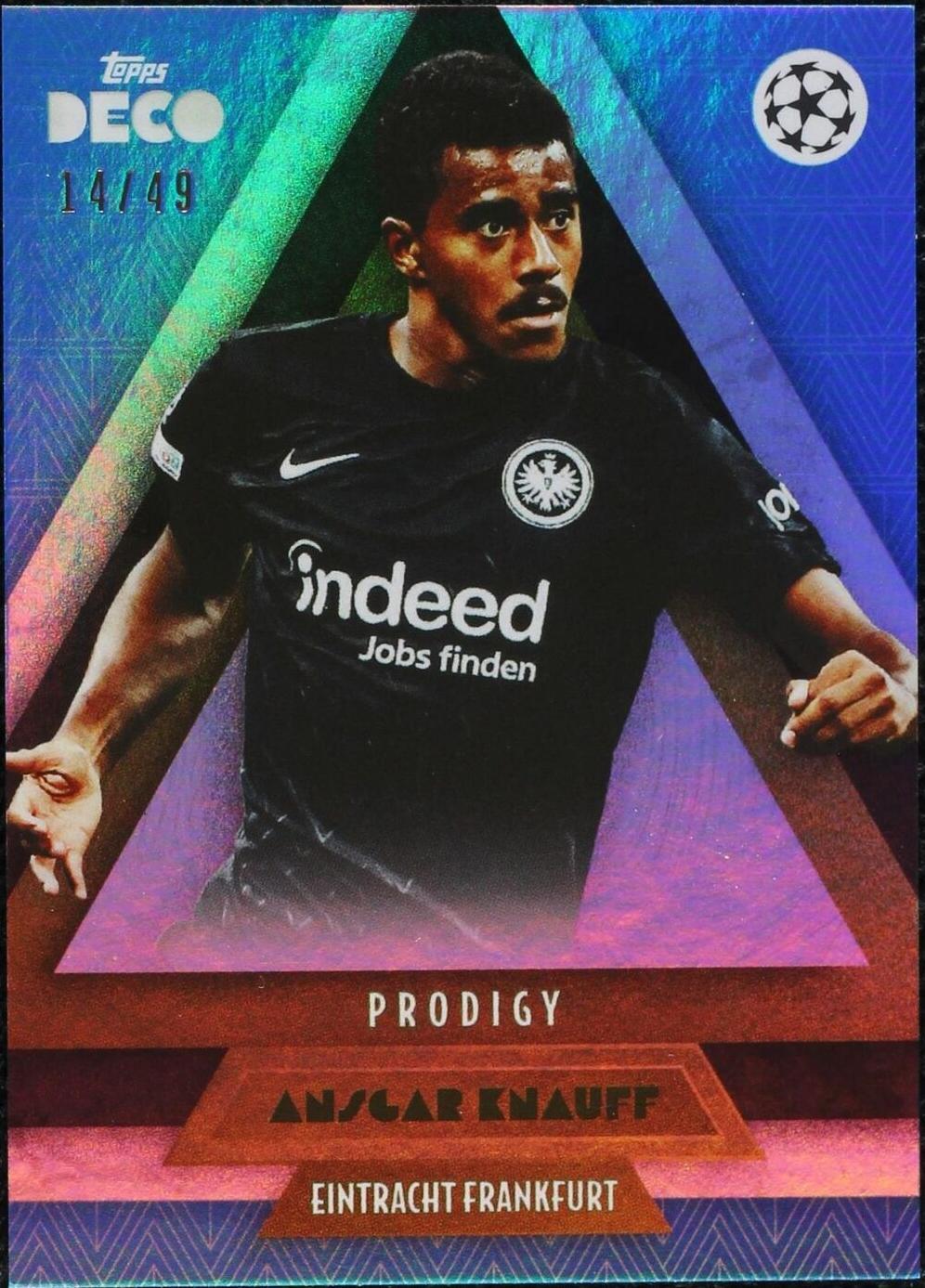 2022-23 Topps Deco UCL - Prodigy Ansgar Knauff Blue /49 for sale online ...