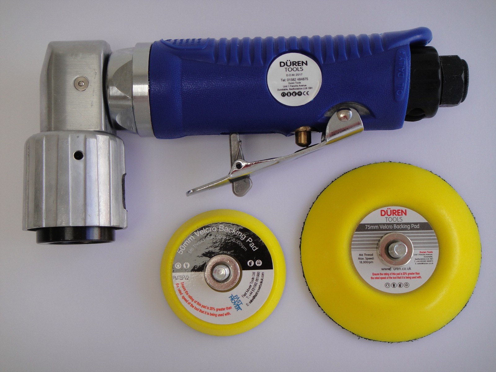 75mm Mini Air Sander Polisher Kit duren comes with 50mm & 75 mm backing ...