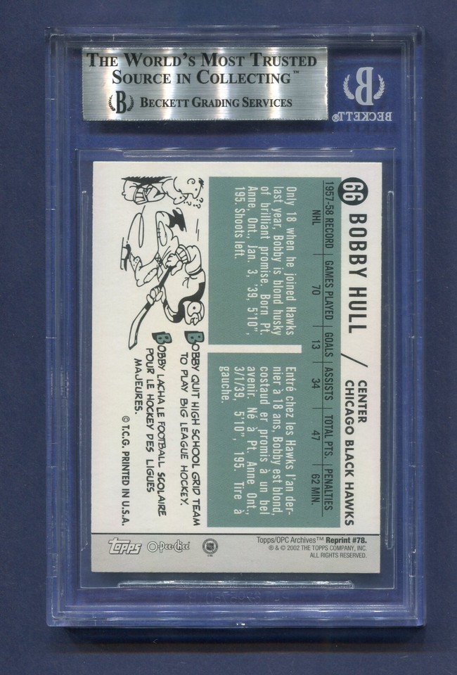BOBBY HALL CHICAGO BLACKHAWKS 2001 TOPPS ARCHIVES HOCKEY AUTHENTIC ...
