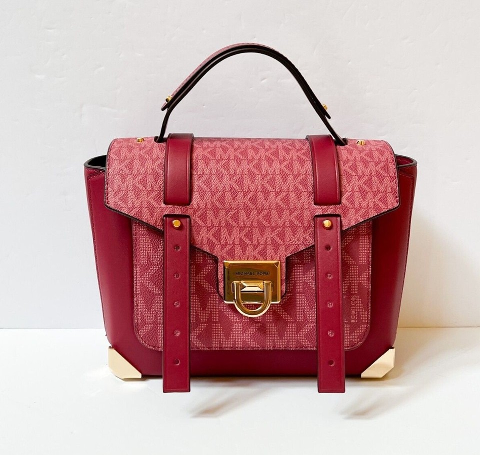 MICHAEL KORS MANHATTAN MD SCHOOL SATCHEL SHOULDER CROSSBODY BAG MK ...