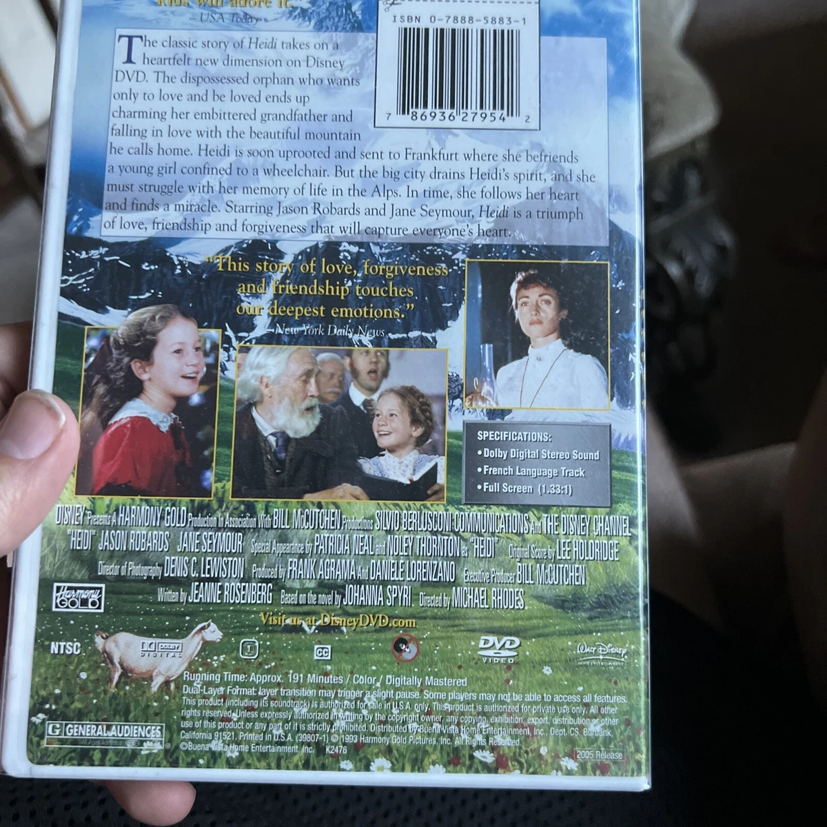 Walt Disney Heidi Dvd