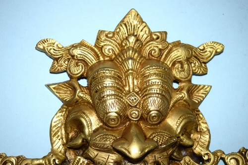 Brass Yali Knocker Creature Face Design Mythology Theme Outdoor Bell ...