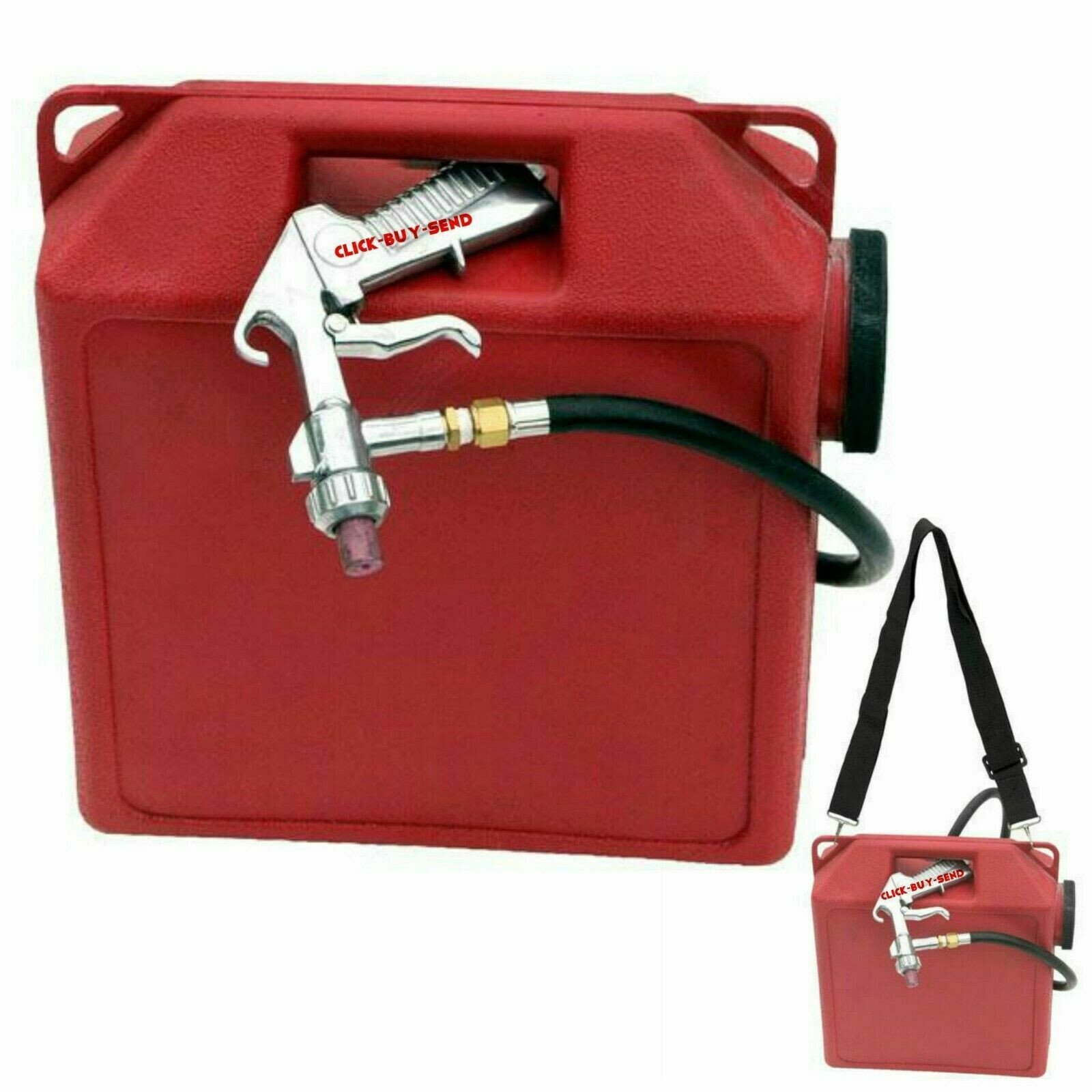 2.5 GALLON AIR POWERED PORTABLE SANDBLASTER SAND BLASTER KIT WITH CARRY ...