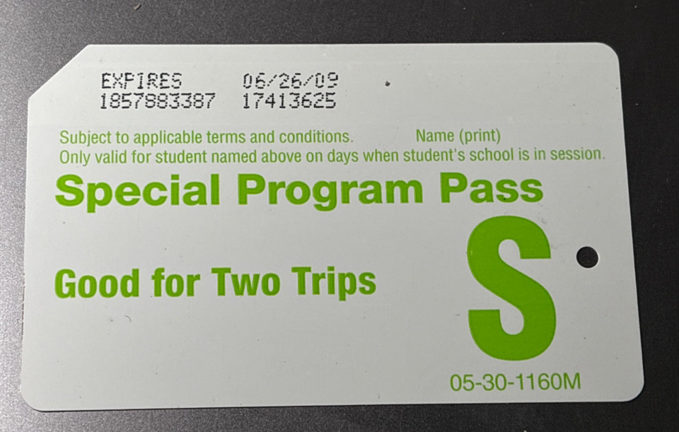 MTA’s Iconic MetroCard S (Student Special Program Pass 2 trips) NYC ...