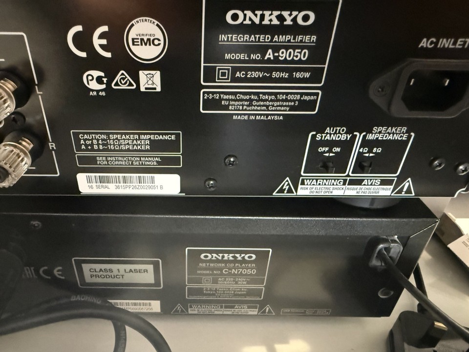 ONKYO A-9050 Integrated Amp & C-N7050 Network CD Player | eBay UK