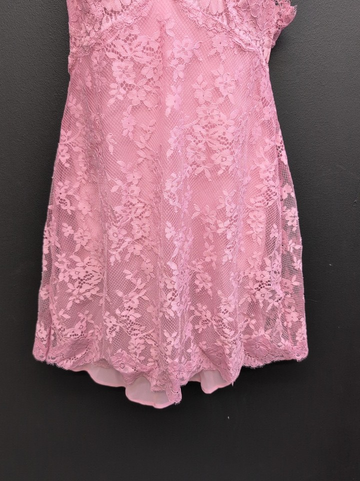 Victoria Secret Dream Angels Twinkle Strap Lace Mini Slip Dress Small ...
