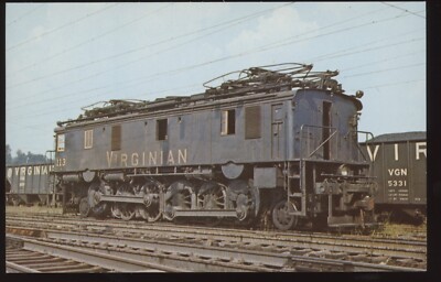 Virginian Railway 113 Electric Locomotive Railroad Train Postcard | eBay