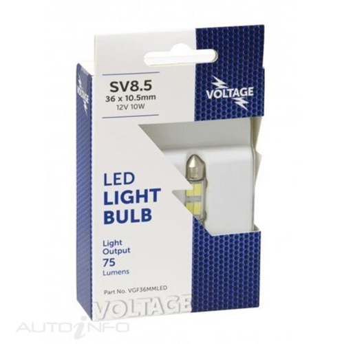 Voltage LED Festoon 12V 10W 6000k Sv8.5 36mm X 10.5 1pk - VGF36MMLED | eBay