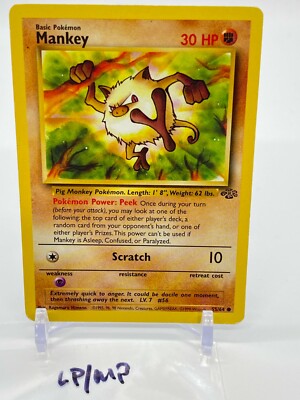 1999 MANKEY - LP/MP 55/64 JUNGLE Pokemon Card WOTC COMMON | eBay