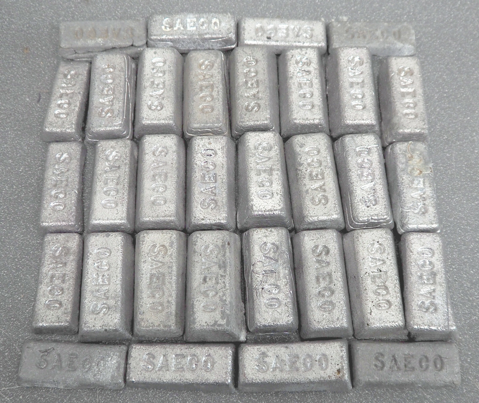 SAECO Lead Alloy Ingot Bars Lot of Approx 23lbs / 32 Bars / Bullets ...