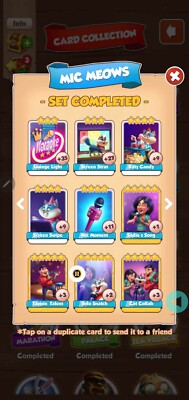 Coin Master Card Set Mic Meows | eBay