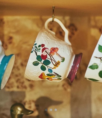 NIB Anthropologie Nathalie Lete Marais Coffee Mug Tea Cup Plum Mushroom ...