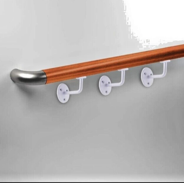 SET of 4 White Handrail Brackets , BanisterBrackets for Stair Banister ...