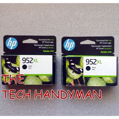 2-PACK HP GENUINE 952XL BLACK INK (RETAIL BOX) OFFICEJET PRO 8200 8210 ...