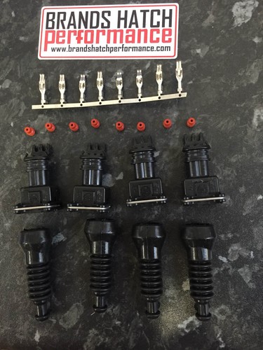 4x TUG LOCK Fuel injector plugs boots Bosch EV1 2 pin Mini Timer FOR ...