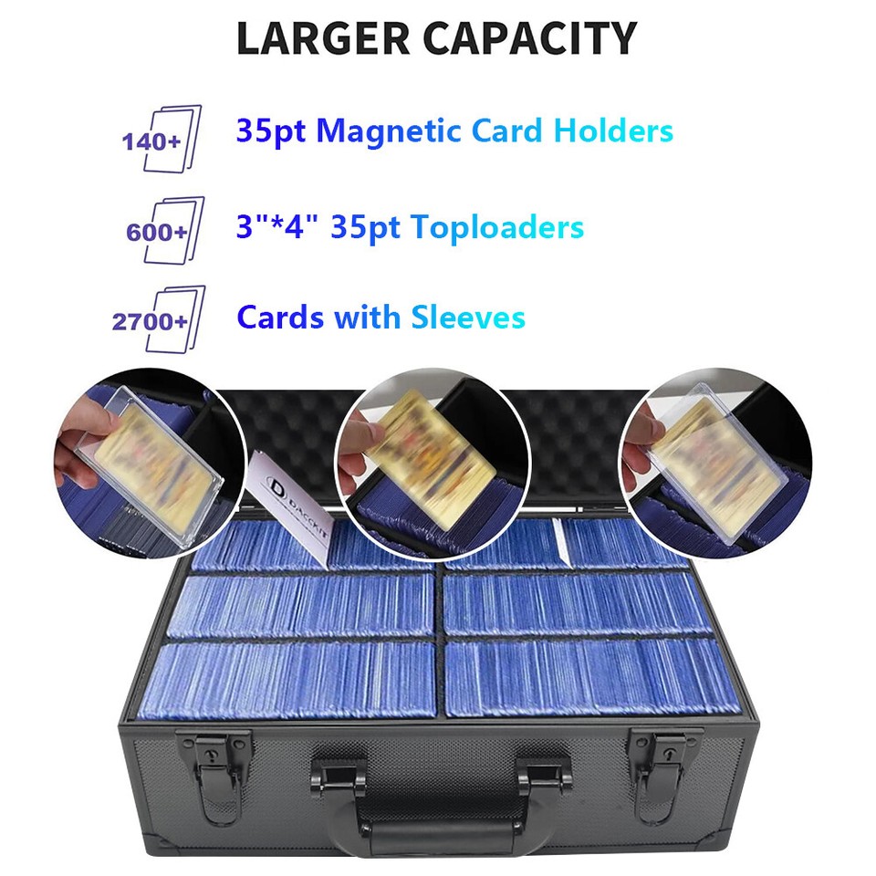 Toploader Card Storage Hard Case Sports Cards Storage Boxes Holds 600 ...