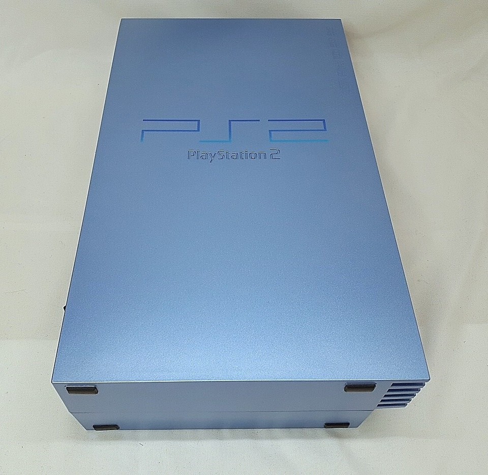 PS2 Aqua Blue Console Controller set Playstation2 NTSC-J Japan Tested ...