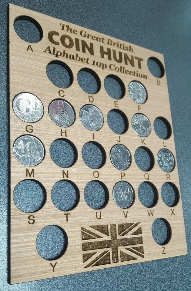 10p Alphabet Display Coin Holder The Great British Coin Hunt | eBay