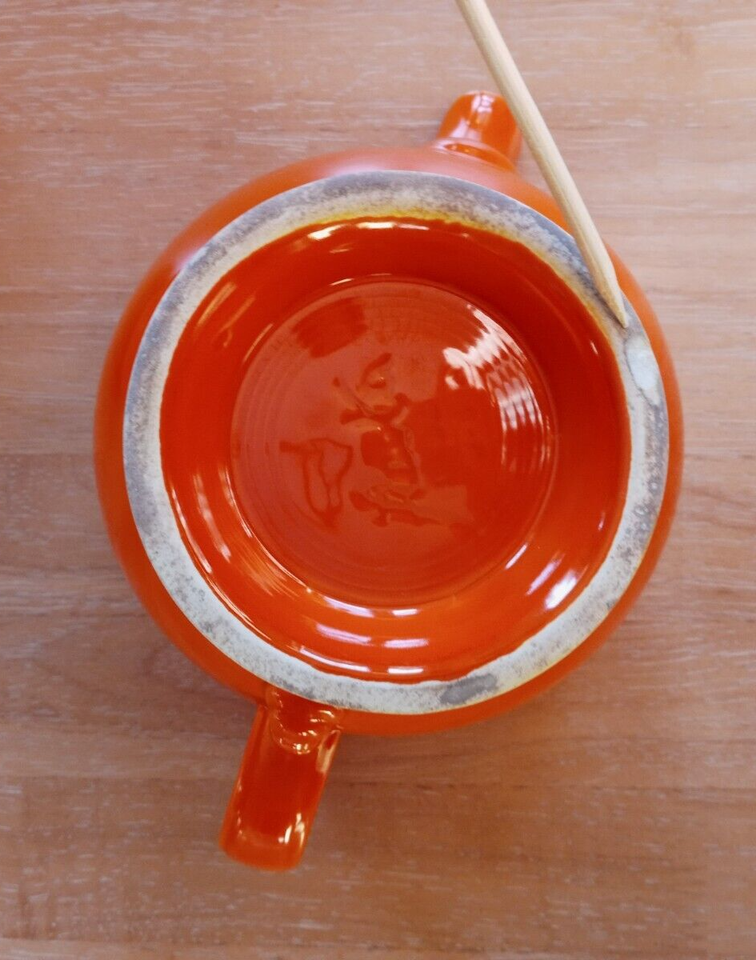 Vtg. Fiesta Red Orange Teapot Medium C Handle HLC Homer Laughlin USA ...