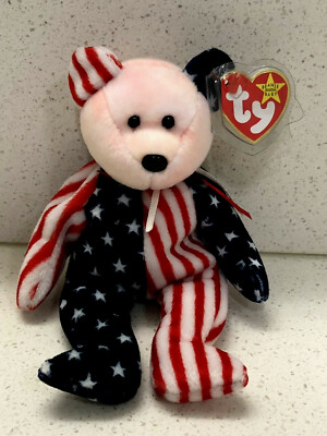 Classic TY Original Beanie Babies - Pink Face Spangler. Mint Condition ...
