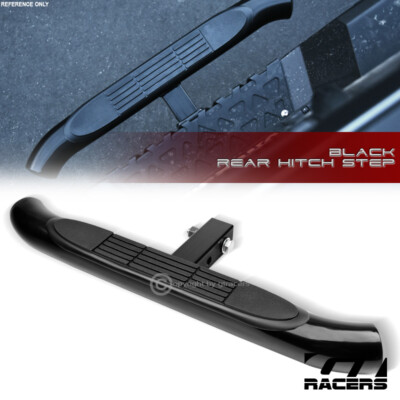 3" Tube Black Rear Trailer Hitch Step Bar Bumper Guard w/2" Tow ...