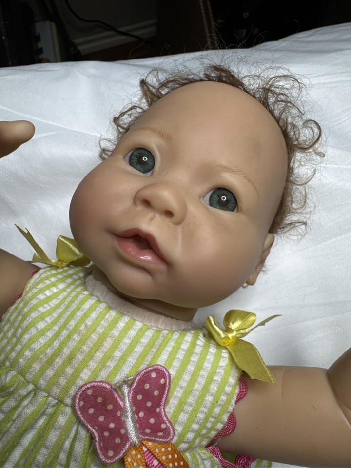 Linda Murray ADG: Green Eyes, Red Hair, Silicone Weighted Baby Doll 20 ...