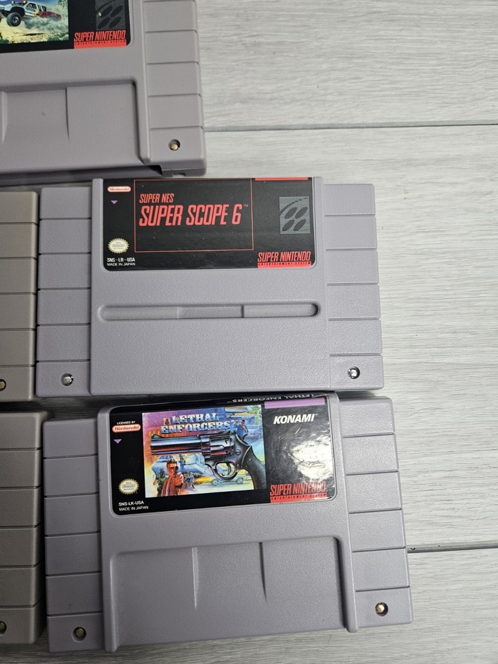 Lot of 6 Snes Cartridges Only Super Nintendo Tested Working Authentic ...