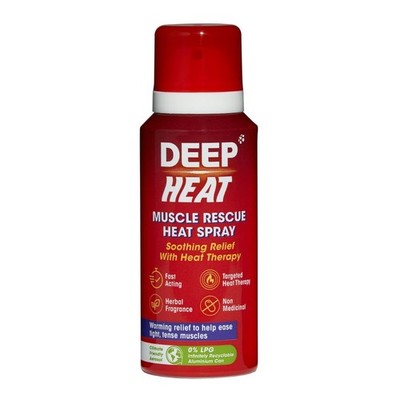 Deep Heat Muscle Rescue Heat Spray, Fast Acting, Soothing Relief, 72.5 ...