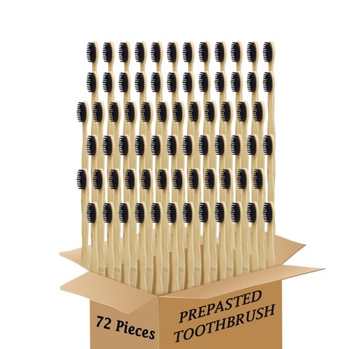 Bamboo Toothbrush Prepasted Disposable Toothbrsuh Soft Bristles ...