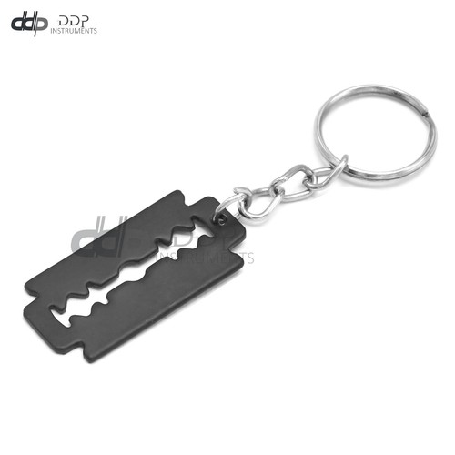 RAZOR BLADE BLACK GOTHIC BIKER Pewter KEYCHAIN Key Chain Ring KC-002 | eBay