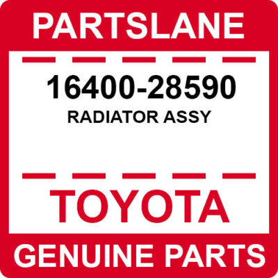 16400-28590 Toyota OEM Genuine RADIATOR ASSY | eBay