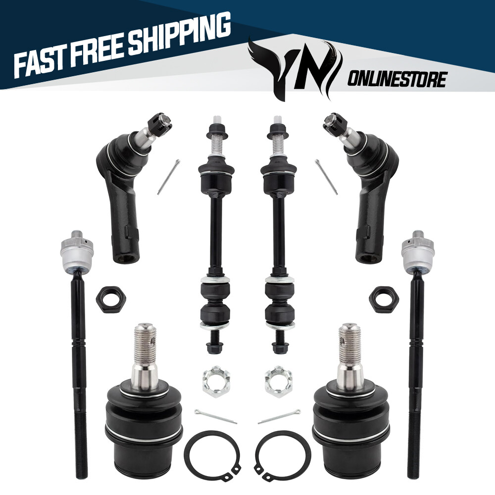 8 Front Outer Tie Rod Ends For 2004-2008 Ford F150 (4WD)/MARK LT ES3691 ...
