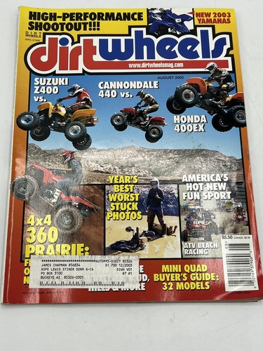 Vintage Dirt Wheels Magazine ATV August 2002 GUC | eBay