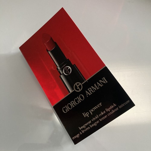 New Giorgio Armani Lip Power Longwear Vivid Color Lipstick Sample Card ...
