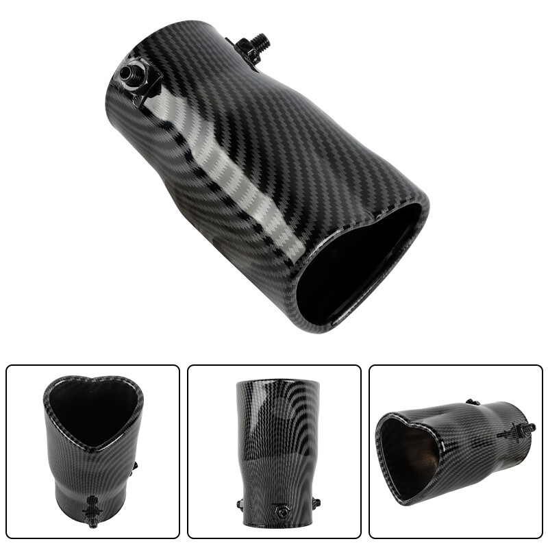 Heart Shaped Car Stainless Steel Carbon Fiber Rear Exhaust Pipe Tail ...