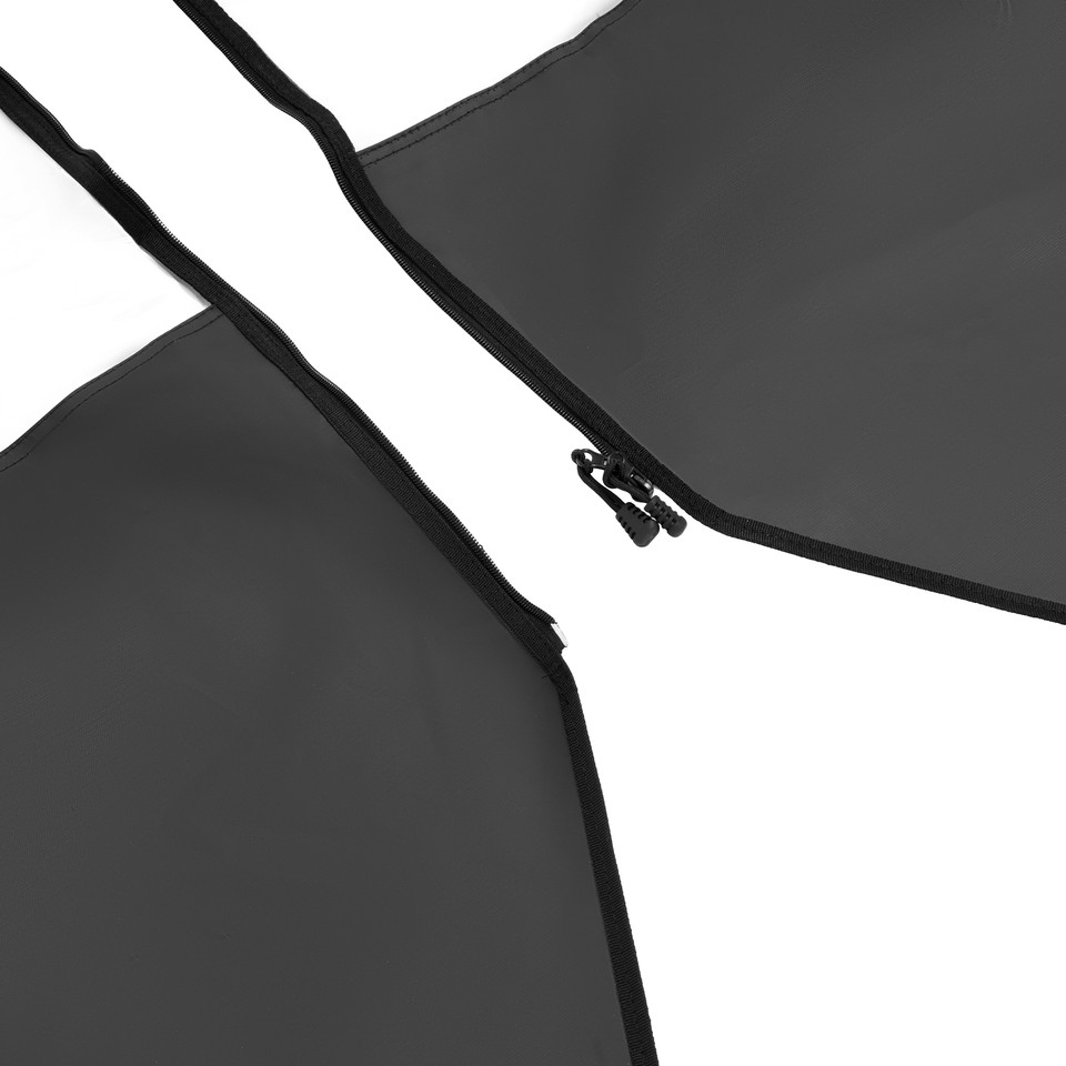 For Kawasaki Mule 600 610 4x4 XC Black+Clear Soft Door Kit UTV Cab ...