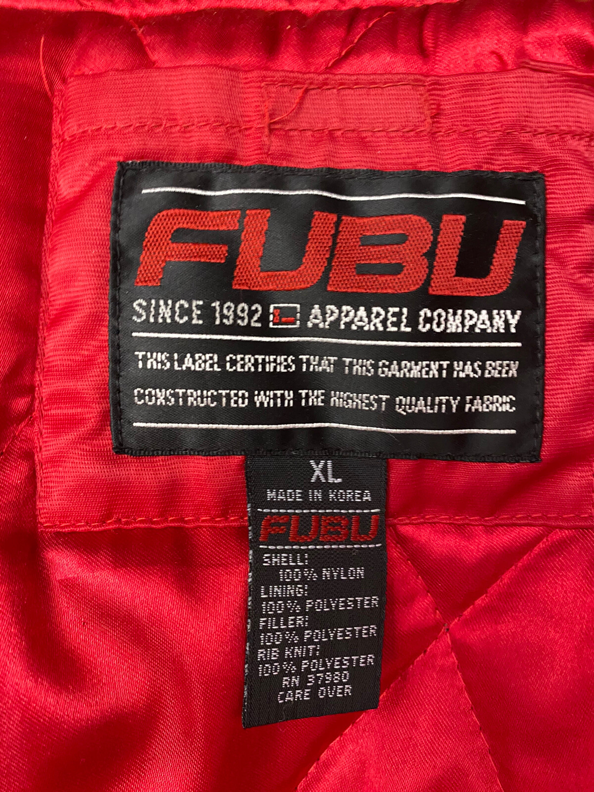 100% Authentic Vintage FUBU 90s Bomber Varsity Jacket… - Gem