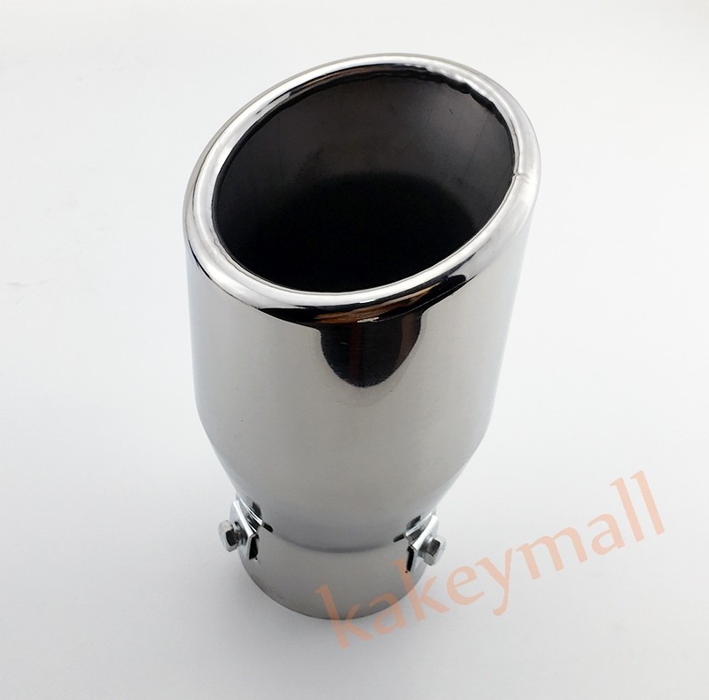 3 Inch 76mm Inlet Universal Car Tail Pipe Tip Exhaust Rear Muffler ...