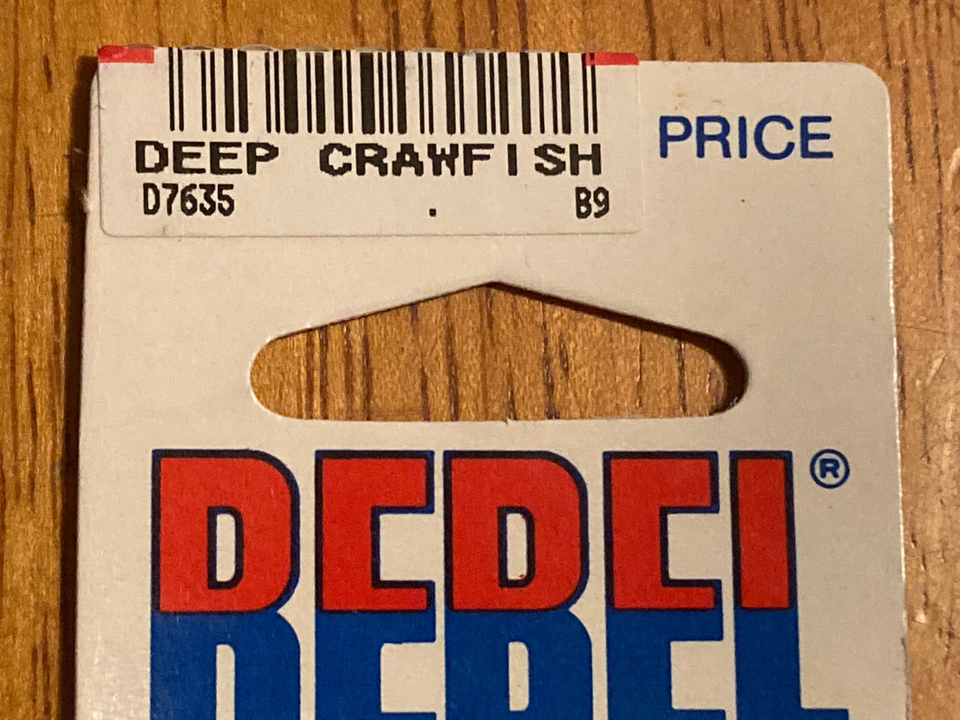 VINTAGE REBEL DEEP WEE CRAWFISH (COLOR: CAJUN CRAW) 2-1/4" BODY *NEW IN ...