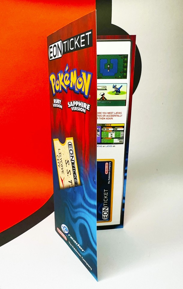 Eon Ticket - Pokemon Ruby & Sapphire e-Reader Custom Card (Read ...