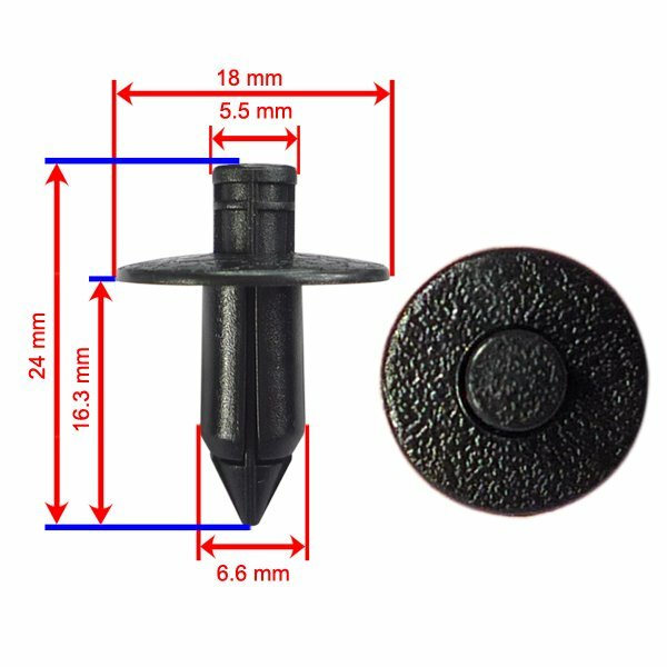 20 Piece Plastic Rivet Fasteners Kit- Assortment of 4 Popular Sizes of ...