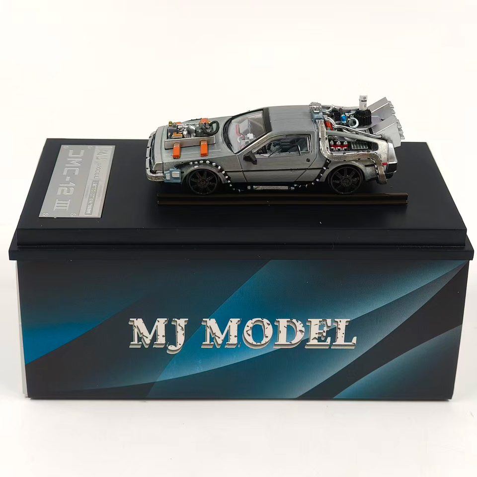 1:64 Back to the Future MJ Time Car Movie Alloy Car Model Finished ...
