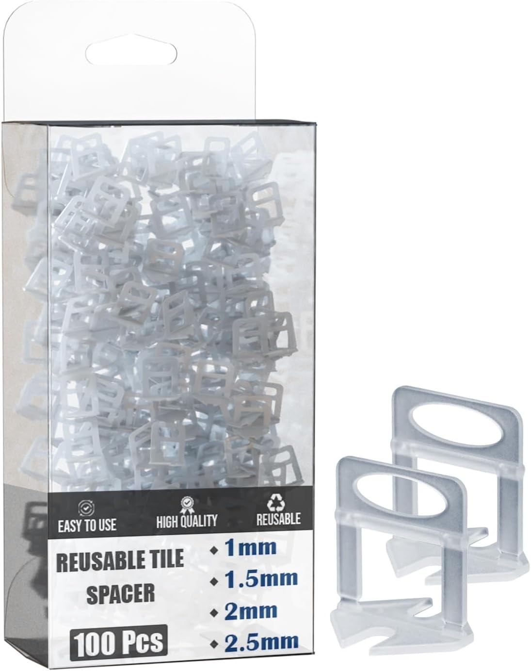 1mm-2.5mm Tile Leveling Spacer System Tool Clips Wedges Flooring ...