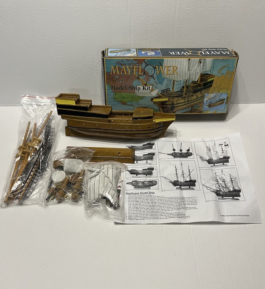 Mayflower Wooden Scale Model Ship 13” New | eBay