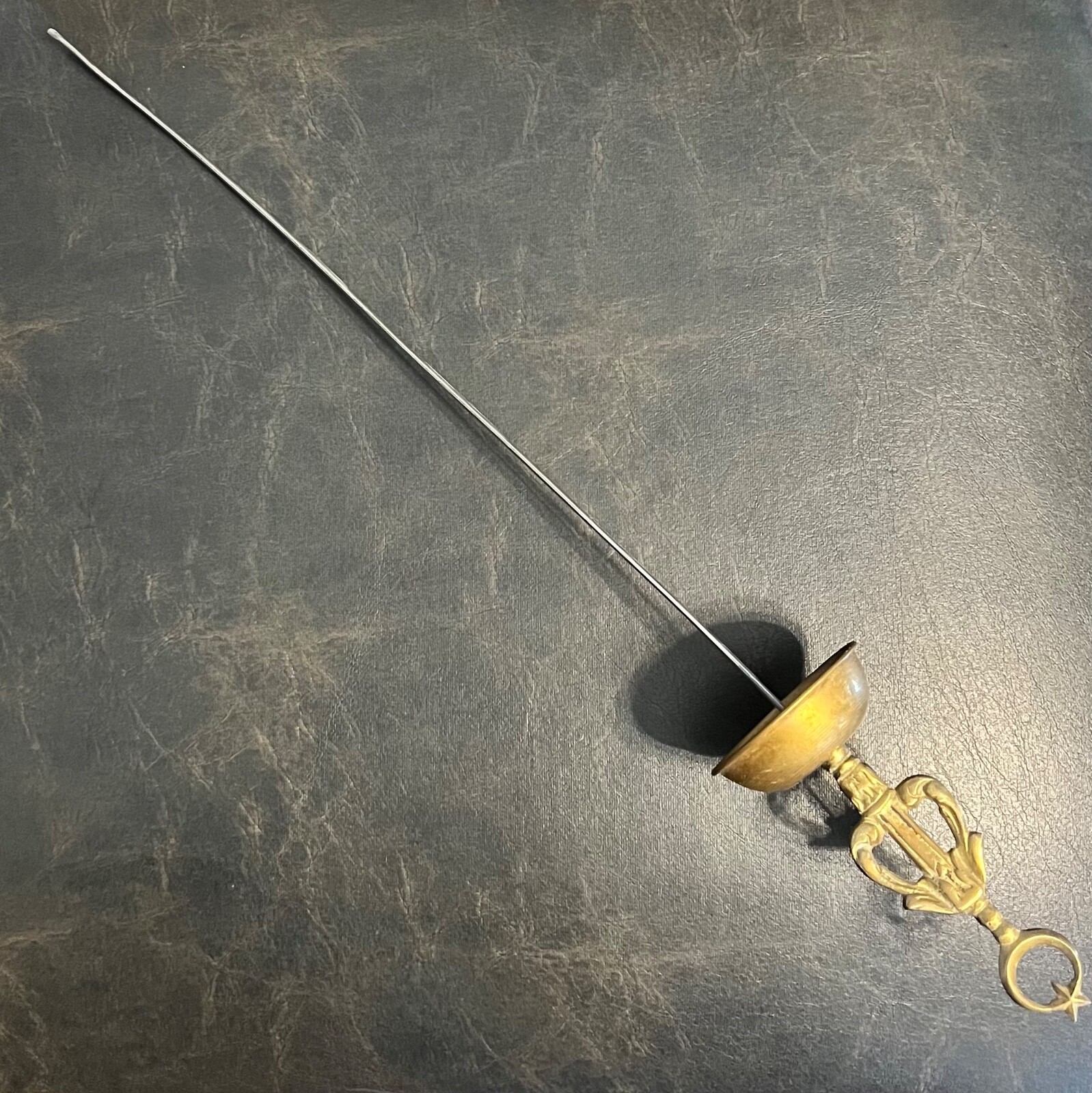 VINTAGE Brass Turkish Shish Kebab Sword Skewers in Brass Vase Holder | eBay