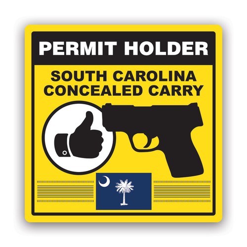 South Carolina Concealed Carry Permit Holder Sticker Decal ...