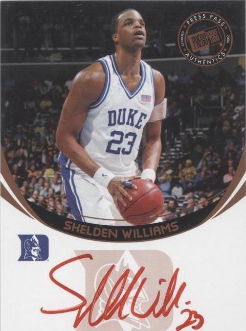 2006 Press Pass - Autographs Shelden Williams Bronze Red Ink (AU, RC ...