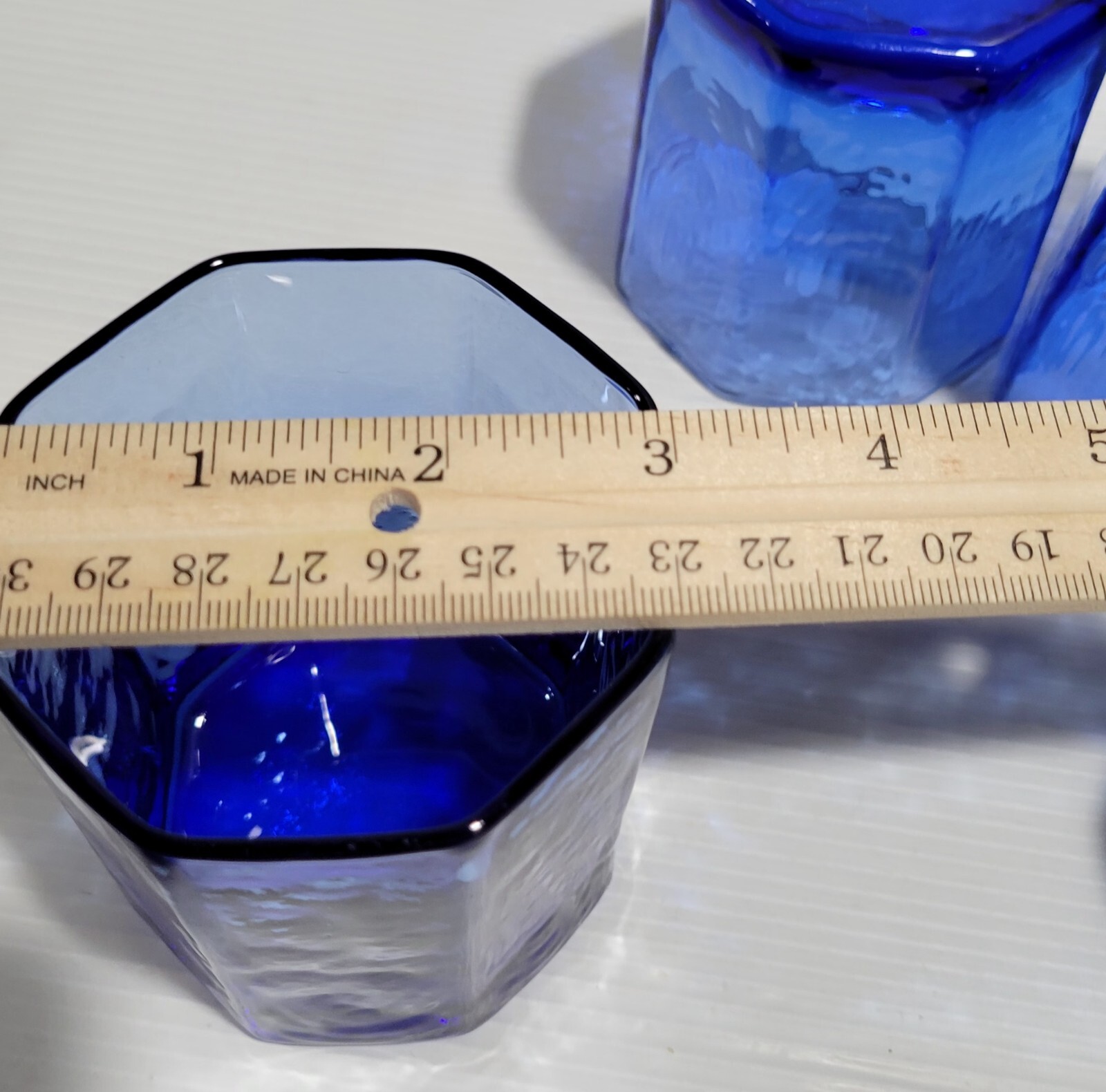 Libbey Glass Facets Cobalt Blue Old Fashioned Glasses Set of 6 6 oz ...